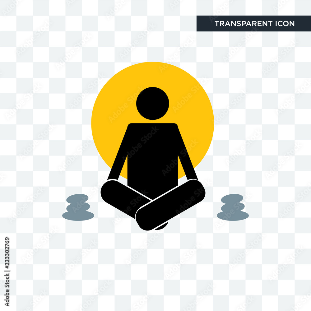 peace of mind vector icon isolated on transparent background, peace of ...