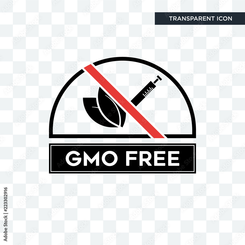 gmo free vector icon isolated on transparent background, gmo free logo design Stock Vector ...