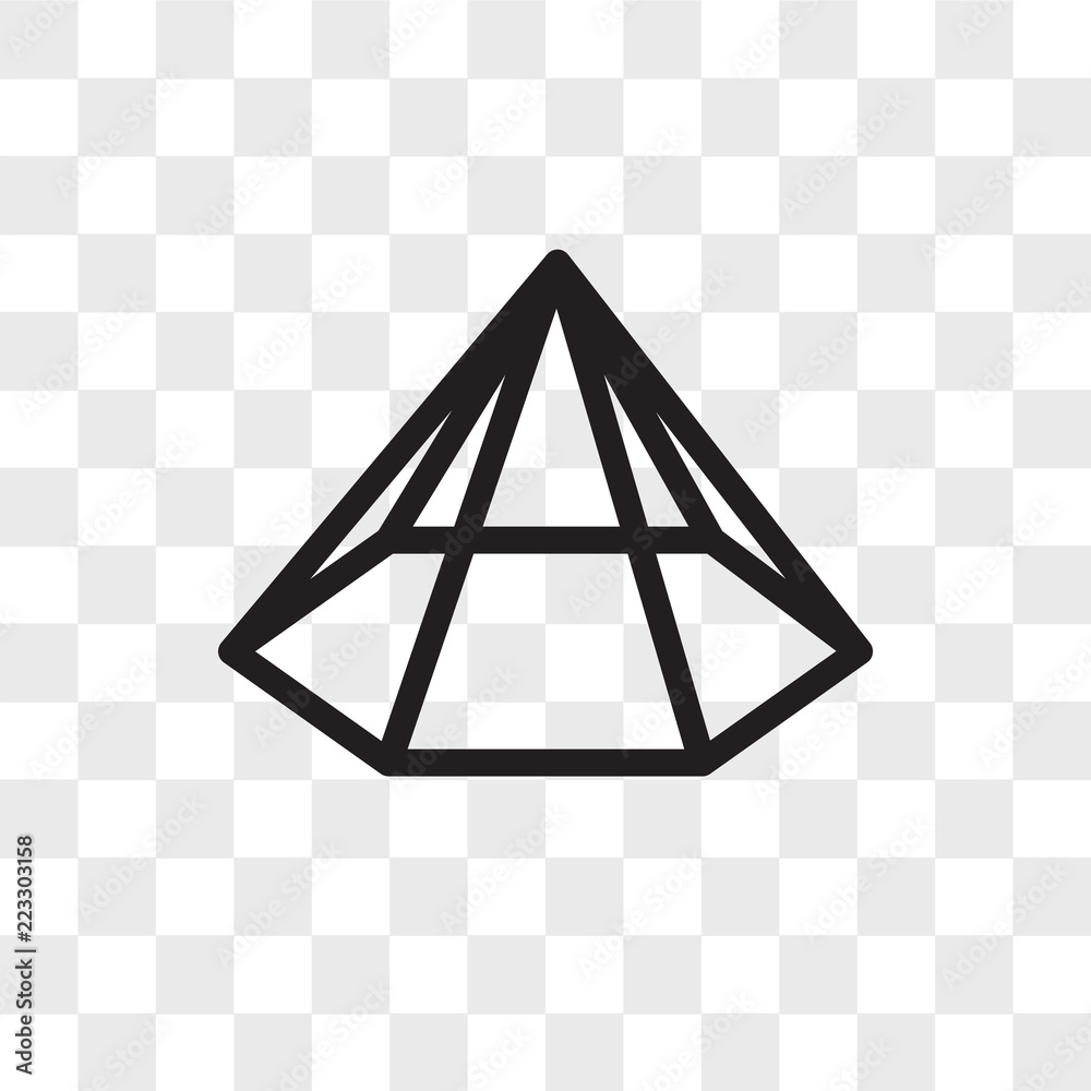 Prism vector icon isolated on transparent background, Prism logo design ...