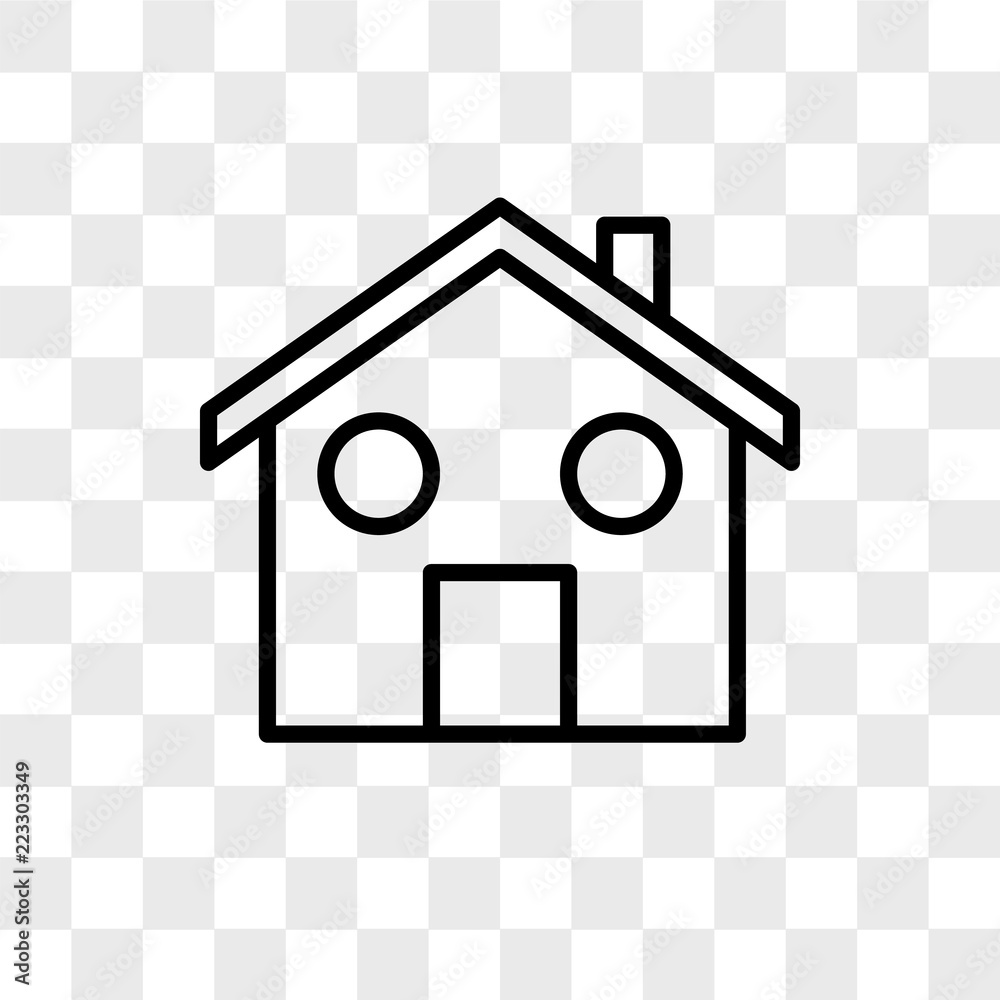 Home vector icon isolated on transparent background, Home logo design ...