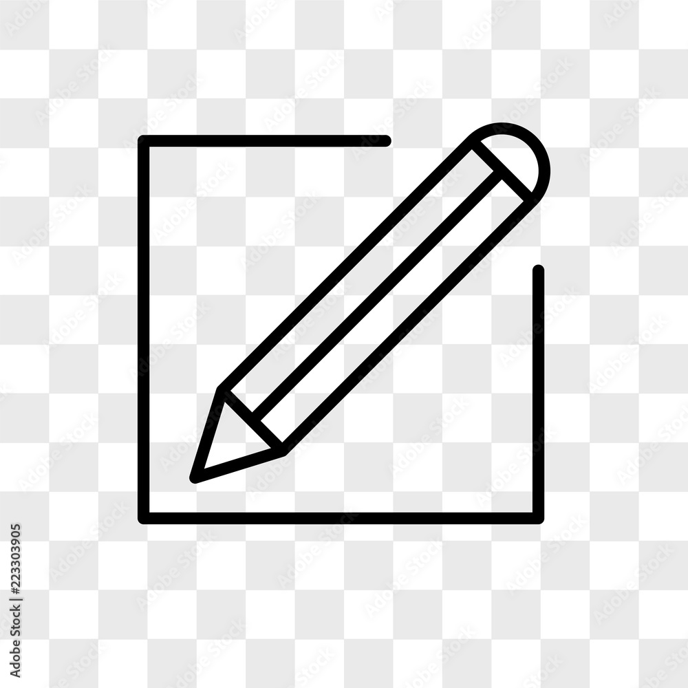 Edit vector icon isolated on transparent background, Edit logo design ...