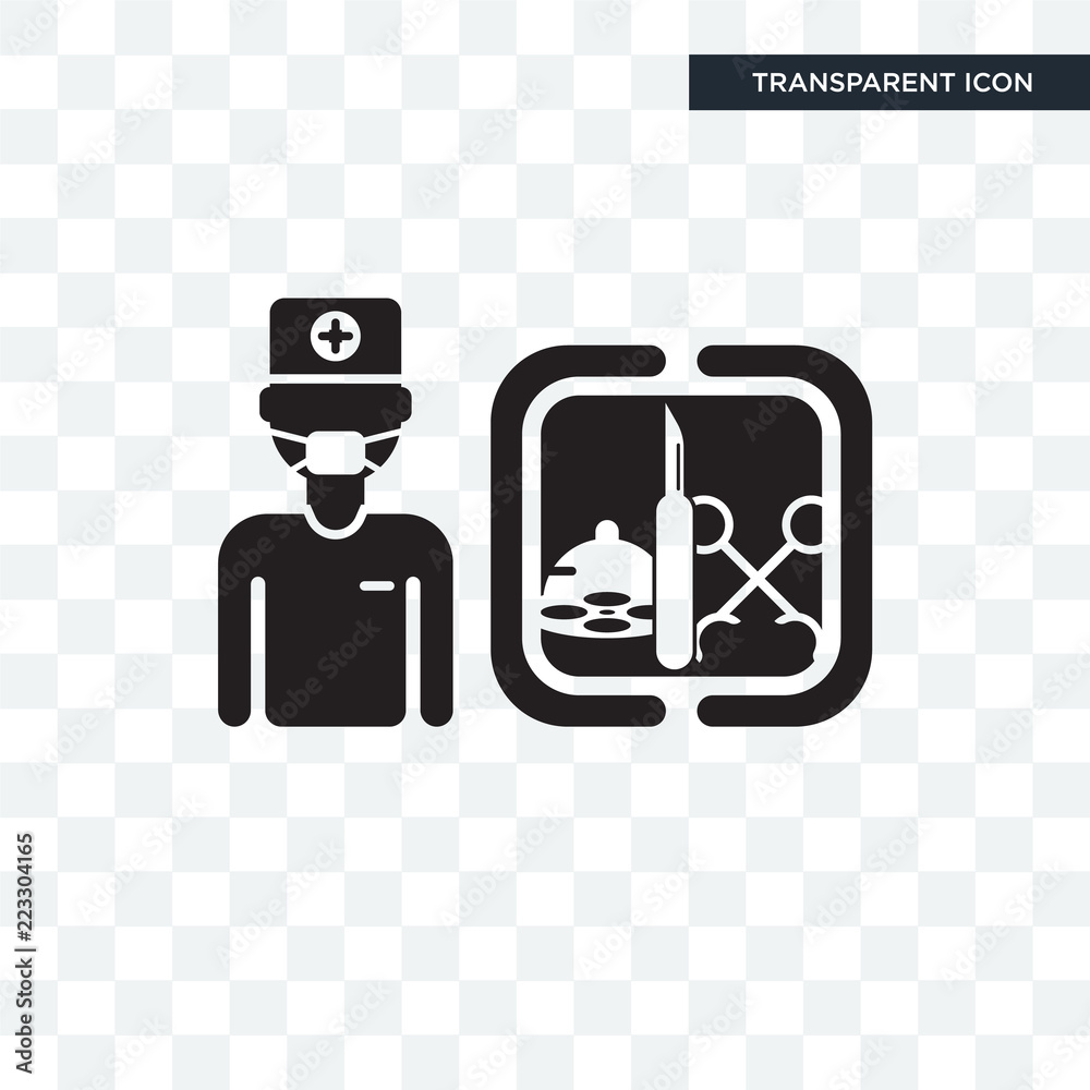 Surgeon vector icon isolated on transparent background, Surgeon logo ...