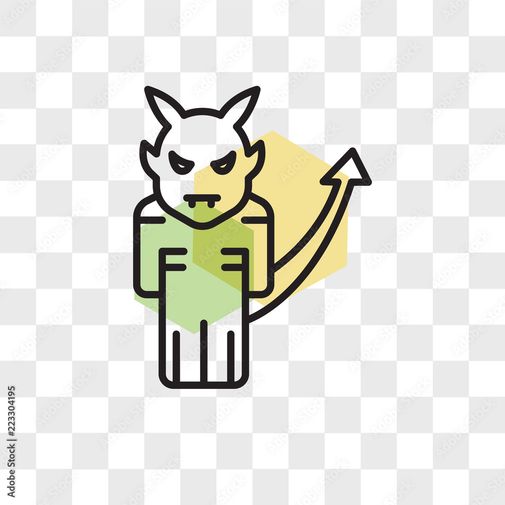 Devil vector icon isolated on transparent background, Devil logo design ...