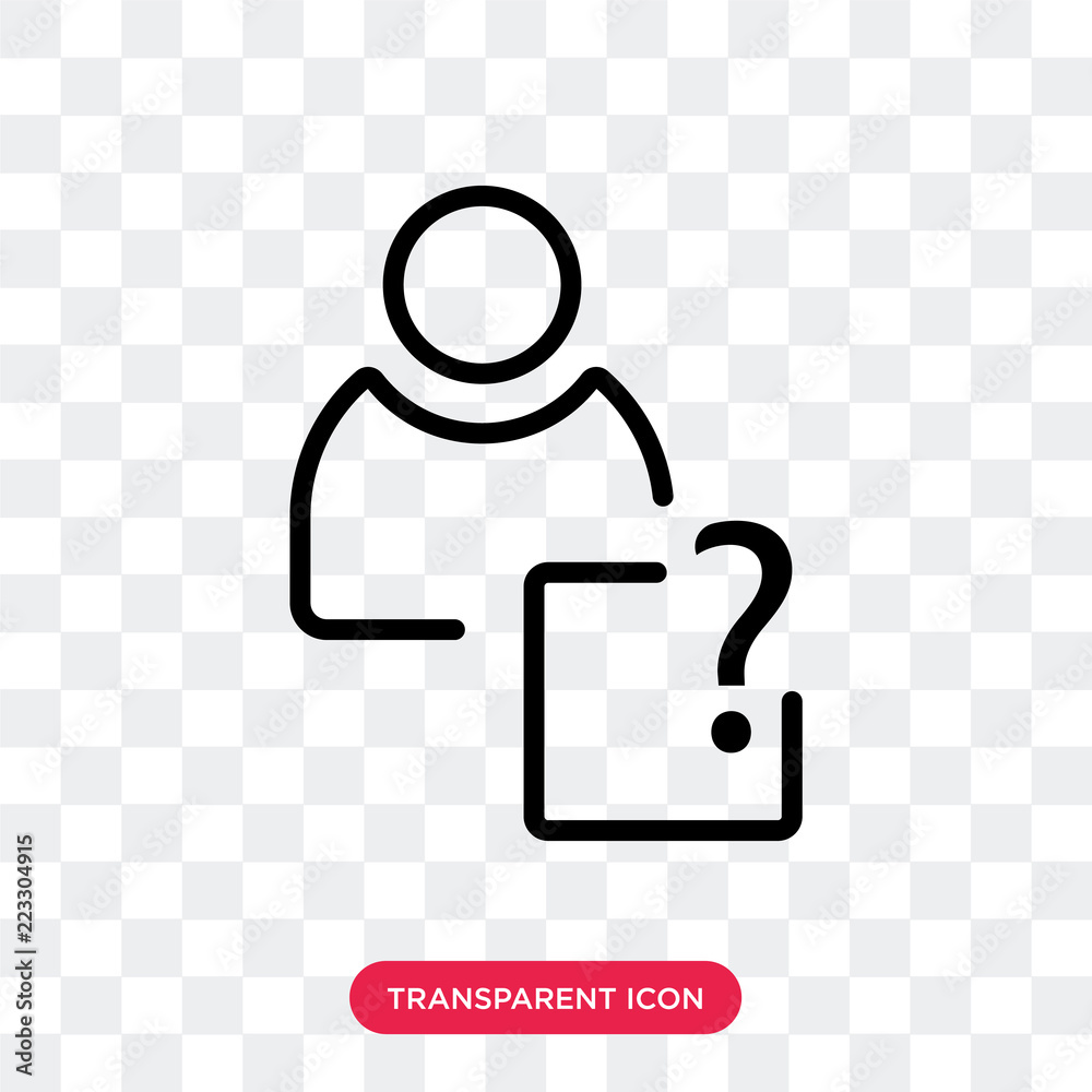 Asking vector icon isolated on transparent background, Asking logo ...