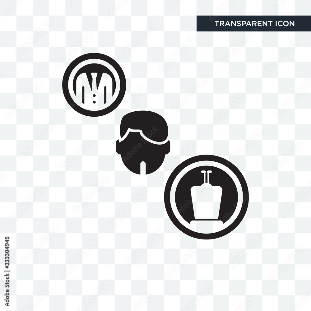 Politician vector icon isolated on transparent background, Politician ...