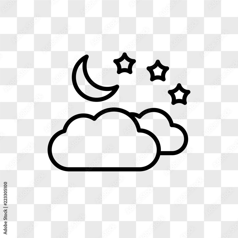 Cloud vector icon isolated on transparent background, Cloud logo design ...