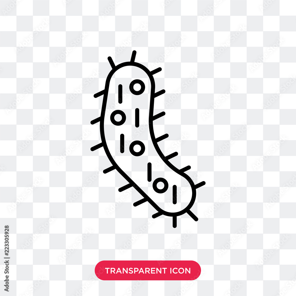 Bacteria vector icon isolated on transparent background, Bacteria logo ...