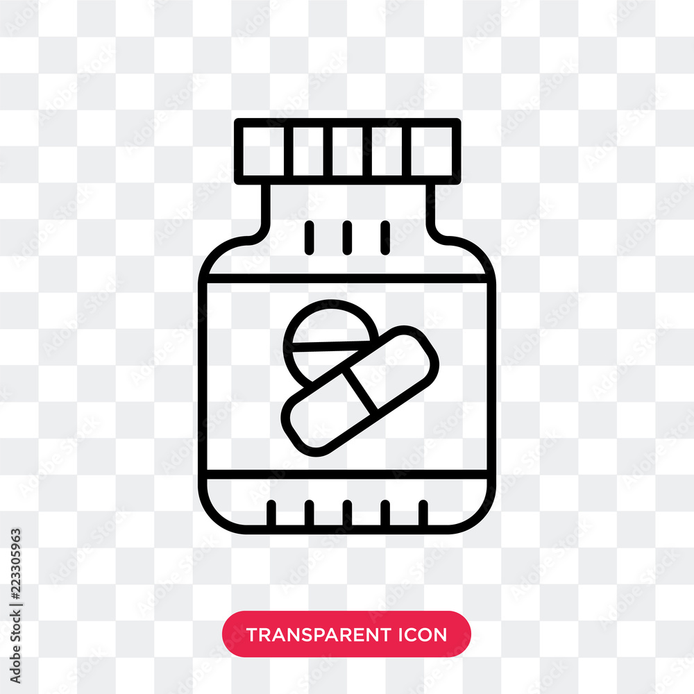 Medicines vector icon isolated on transparent background, Medicines ...