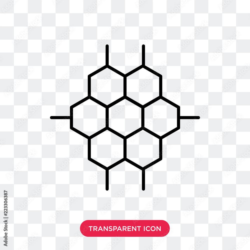 Chemical structure vector icon isolated on transparent background ...