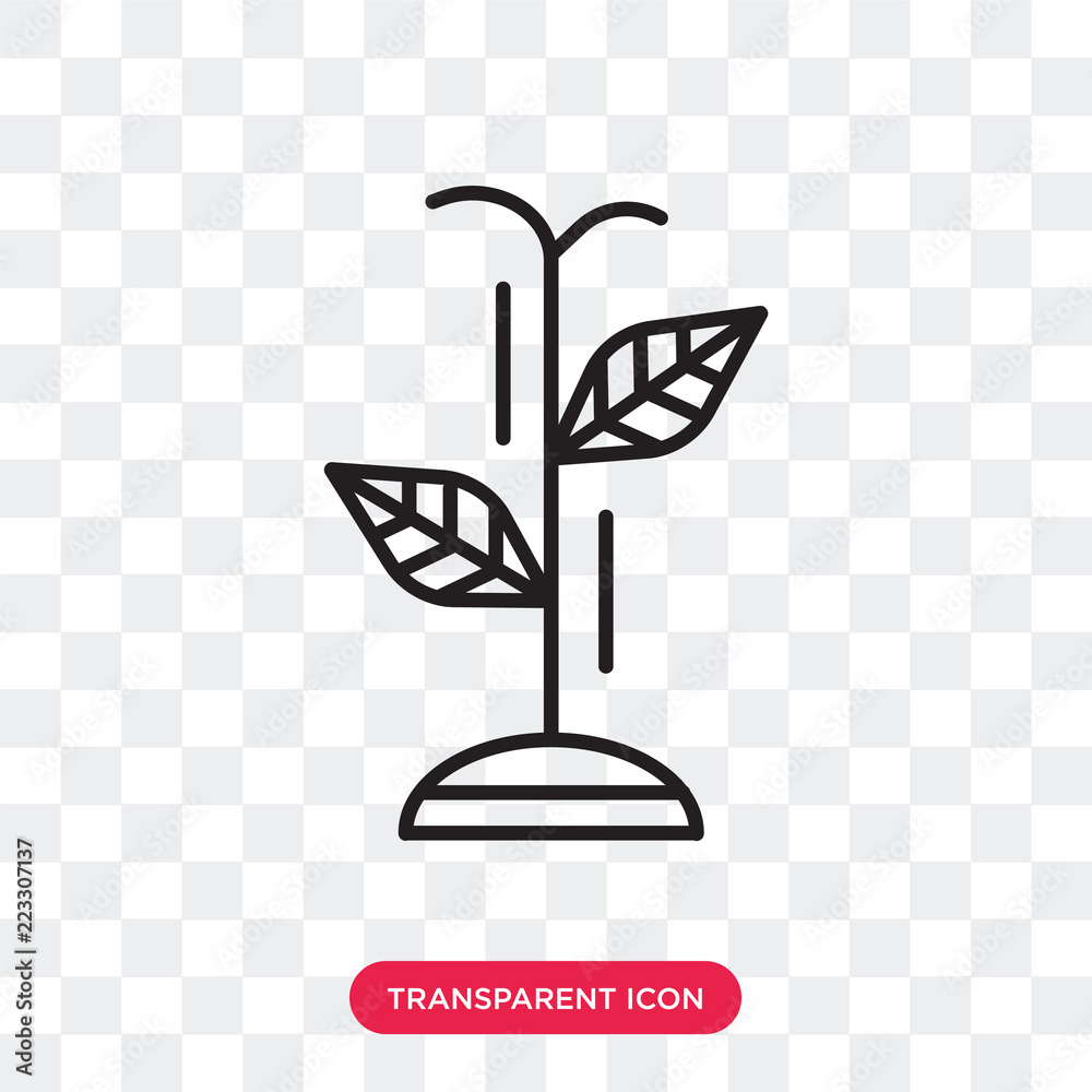 Sprout vector icon isolated on transparent background, Sprout logo ...