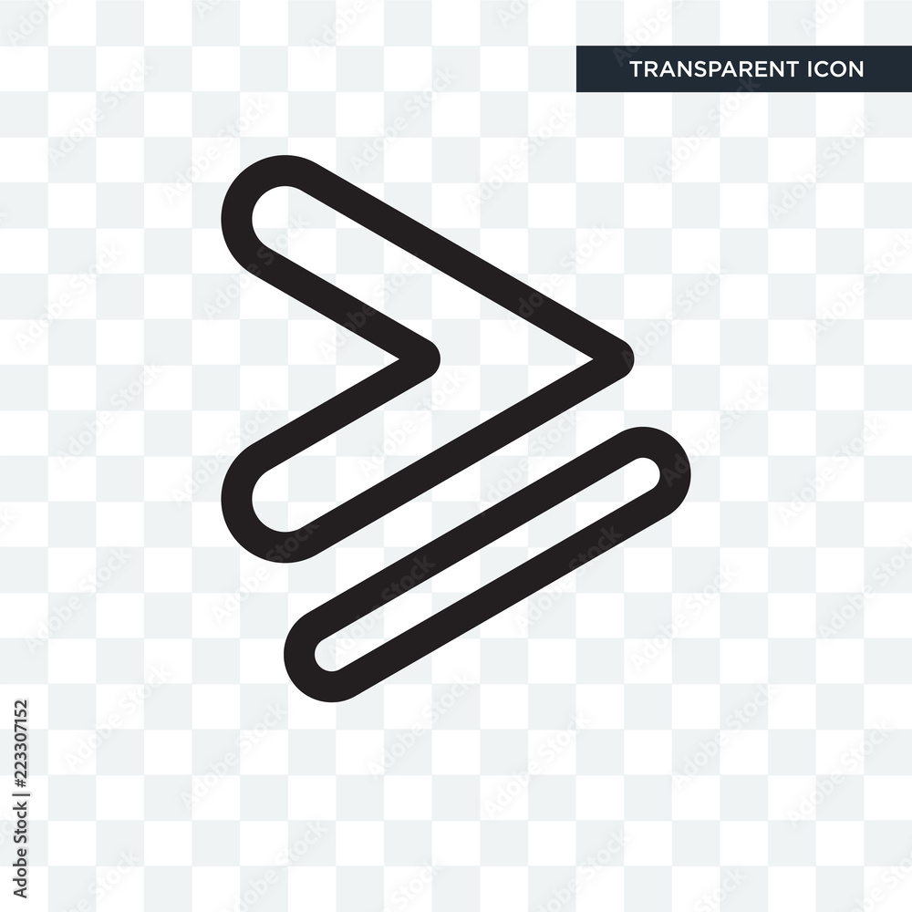 Is greater than or equal to vector icon isolated on transparent ...