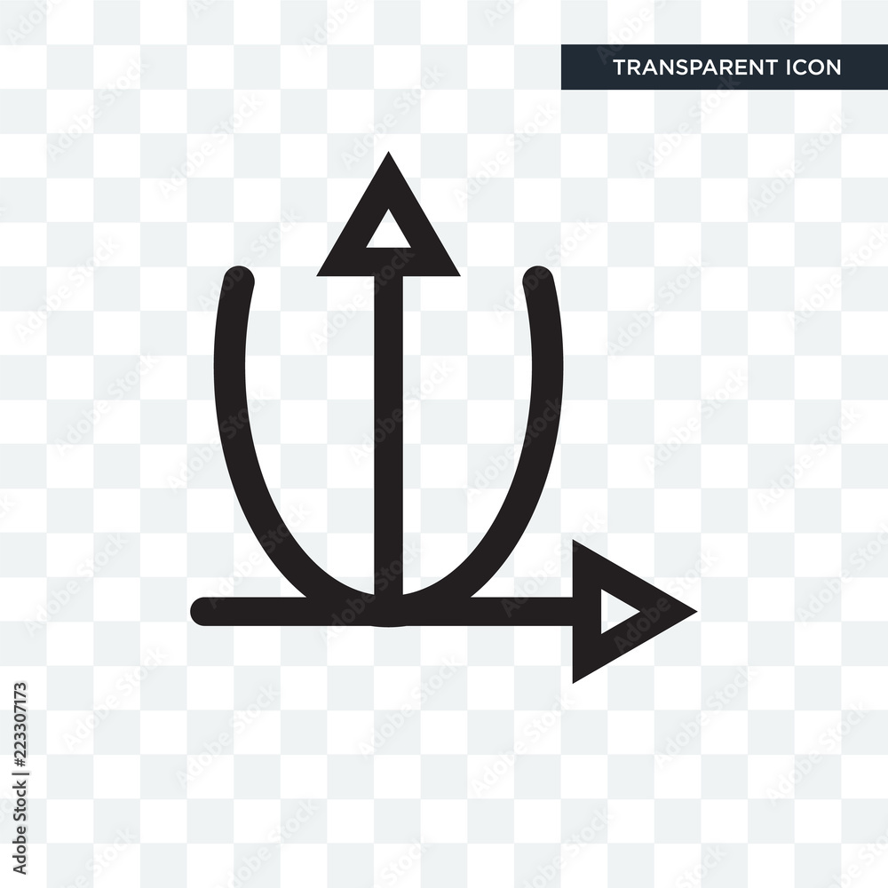Parabolic function vector icon isolated on transparent background ...