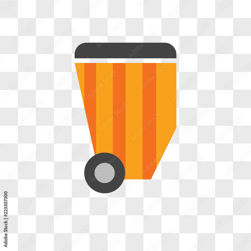 Garbage vector icon isolated on transparent background, Garbage logo ...