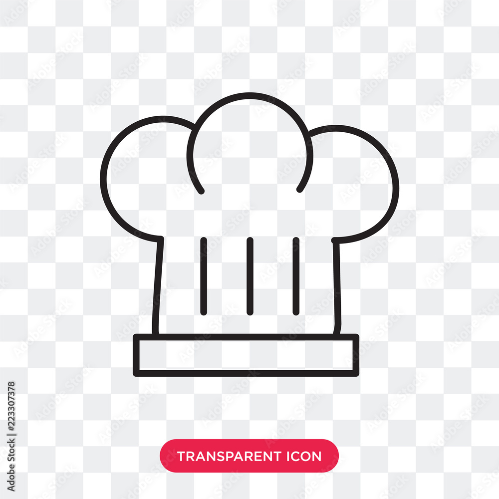 Chef vector icon isolated on transparent background, Chef logo design ...