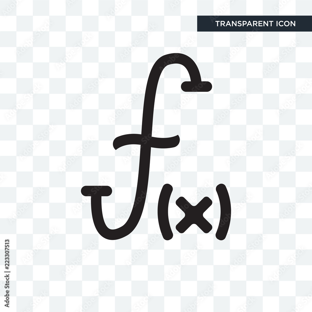 Function vector icon isolated on transparent background, Function logo ...