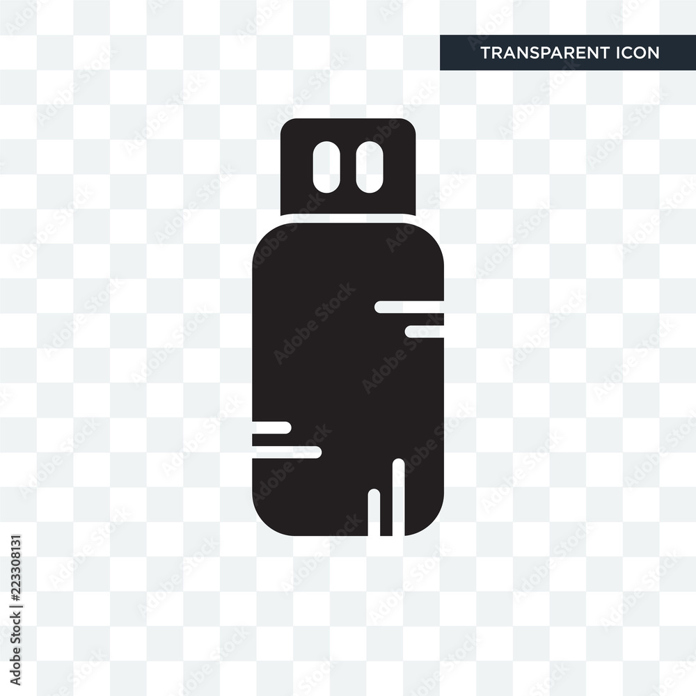 Pendrive vector icon isolated on transparent background, Pendrive logo ...