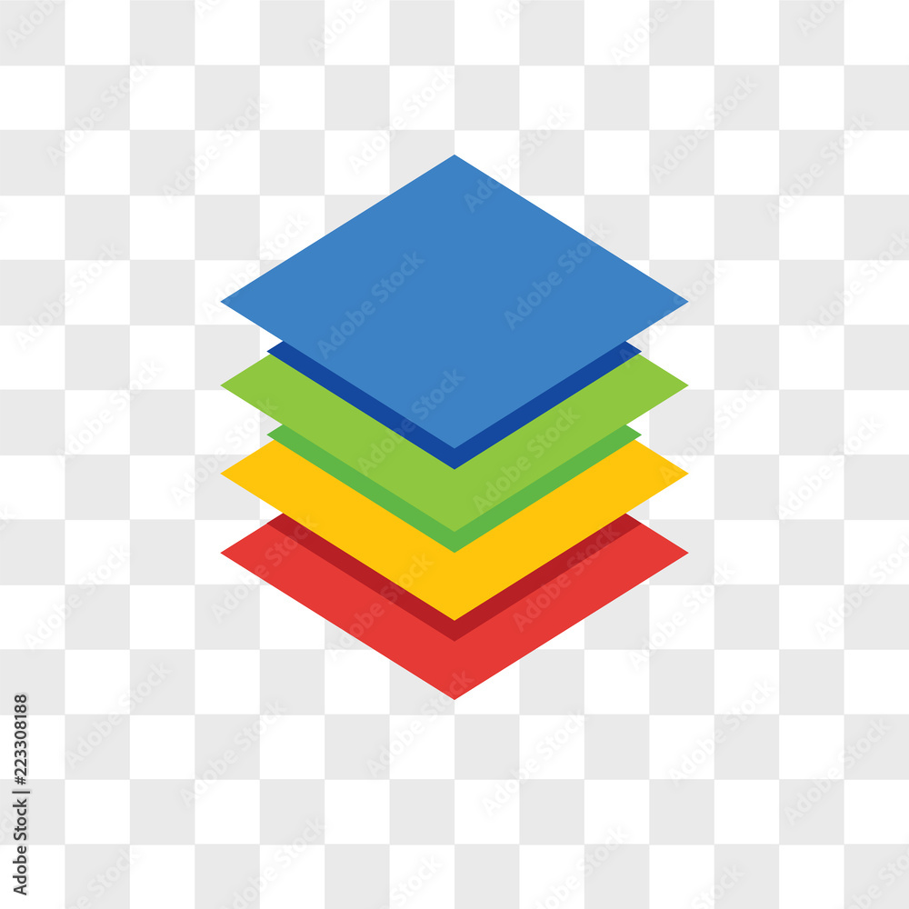 Layers vector icon isolated on transparent background, Layers logo ...