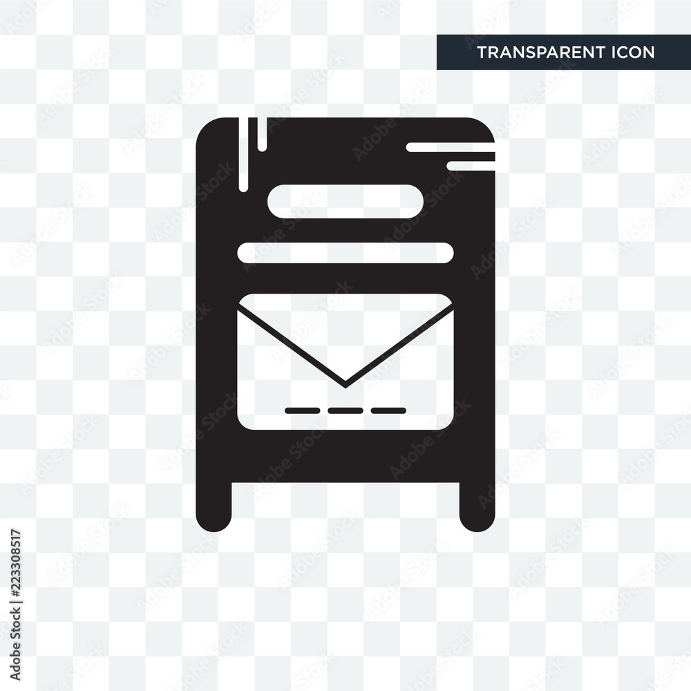 Mailbox vector icon isolated on transparent background, Mailbox logo ...