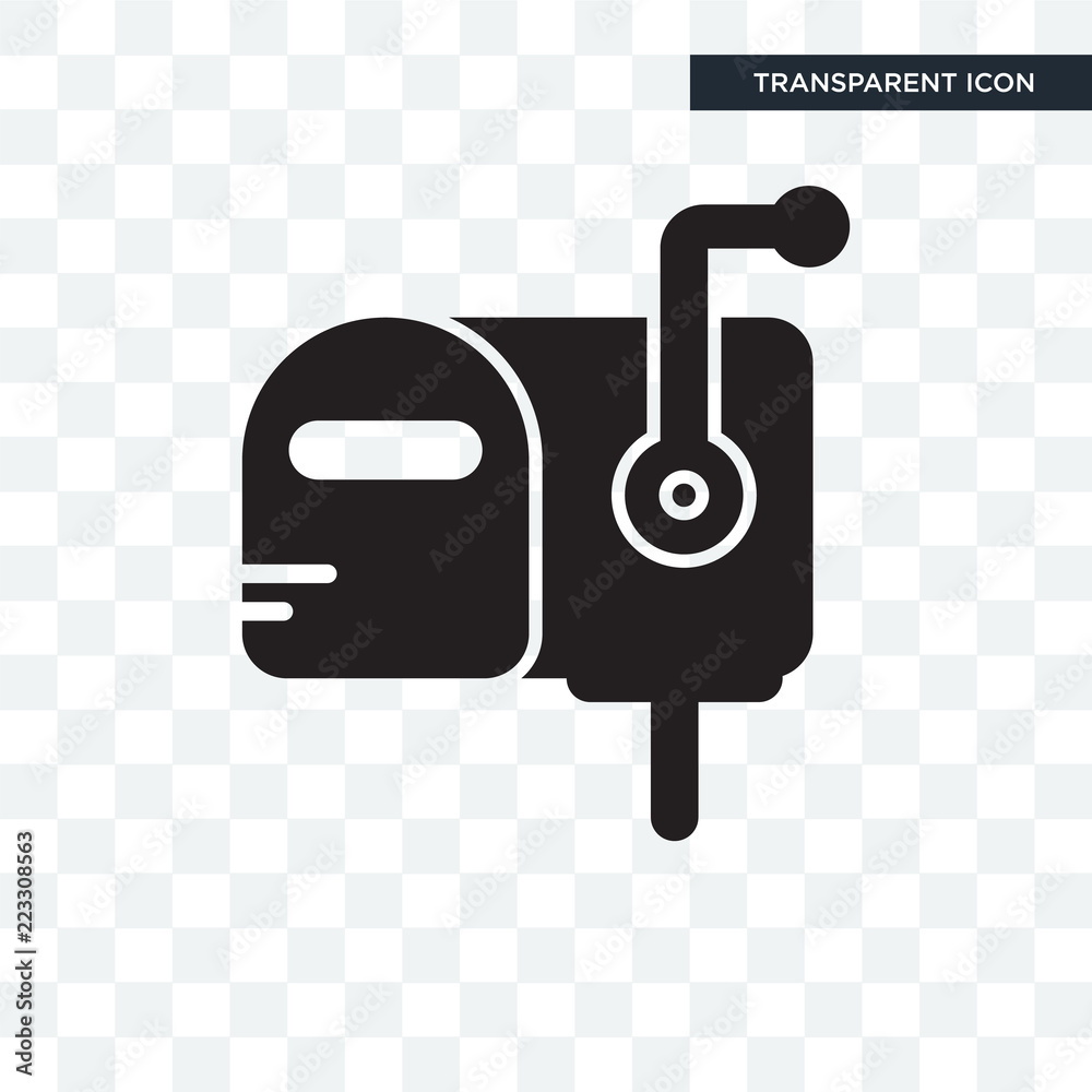 Mailbox vector icon isolated on transparent background, Mailbox logo ...