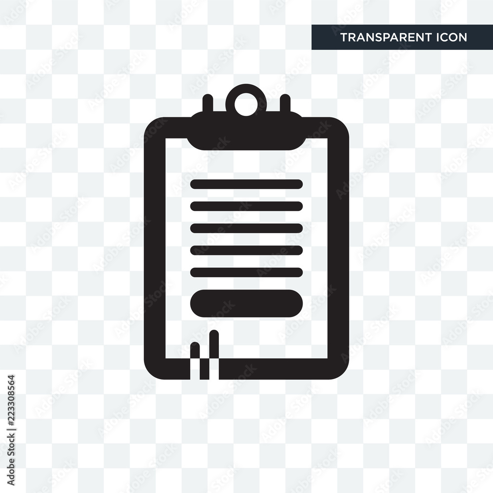 Clipboard vector icon isolated on transparent background, Clipboard ...