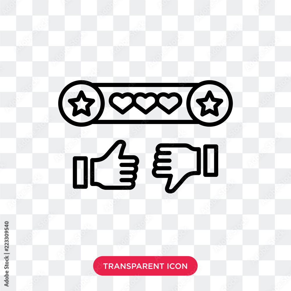 Review vector icon isolated on transparent background, Review logo ...