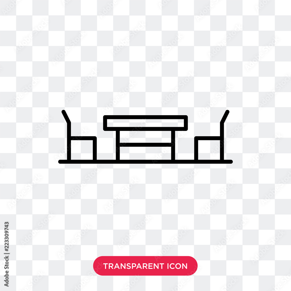 Table vector icon isolated on transparent background, Table logo design ...