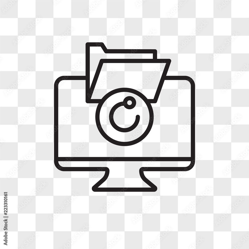 Backup vector icon isolated on transparent background, Backup logo ...