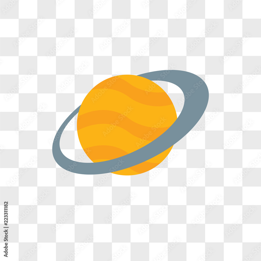 Planet vector icon isolated on transparent background, Planet logo ...