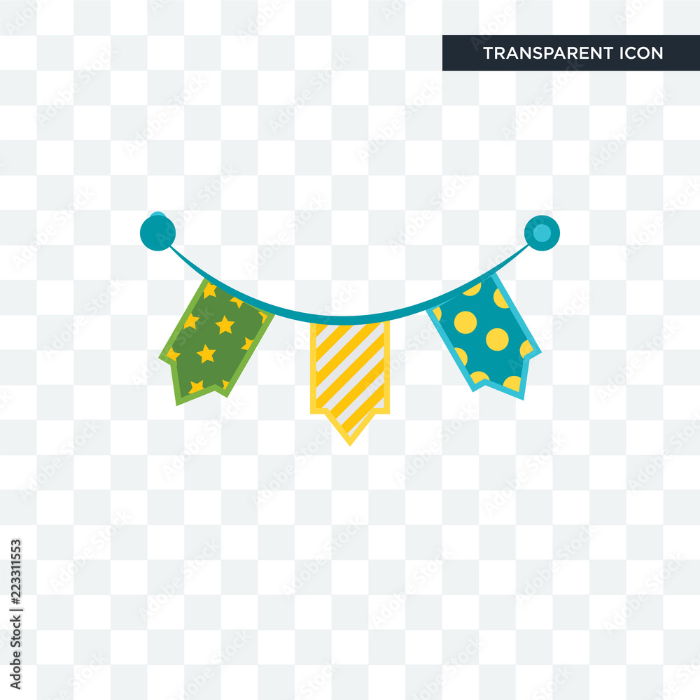 Garlands vector icon isolated on transparent background, Garlands logo ...