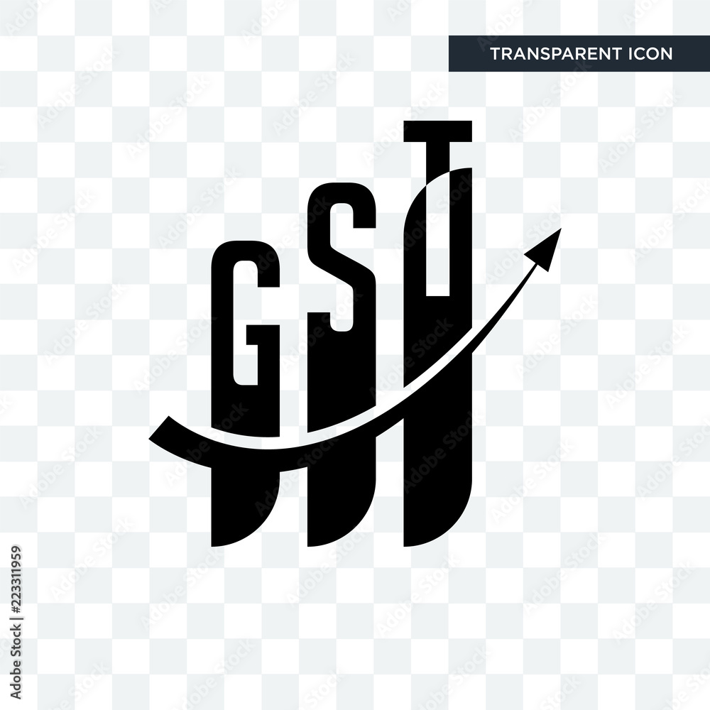 gst vector icon isolated on transparent background, gst logo design ...