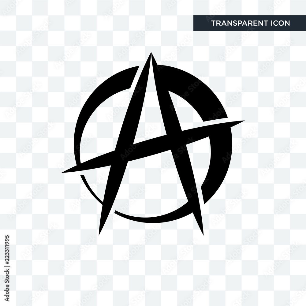 anarchist vector icon isolated on transparent background, anarchist ...