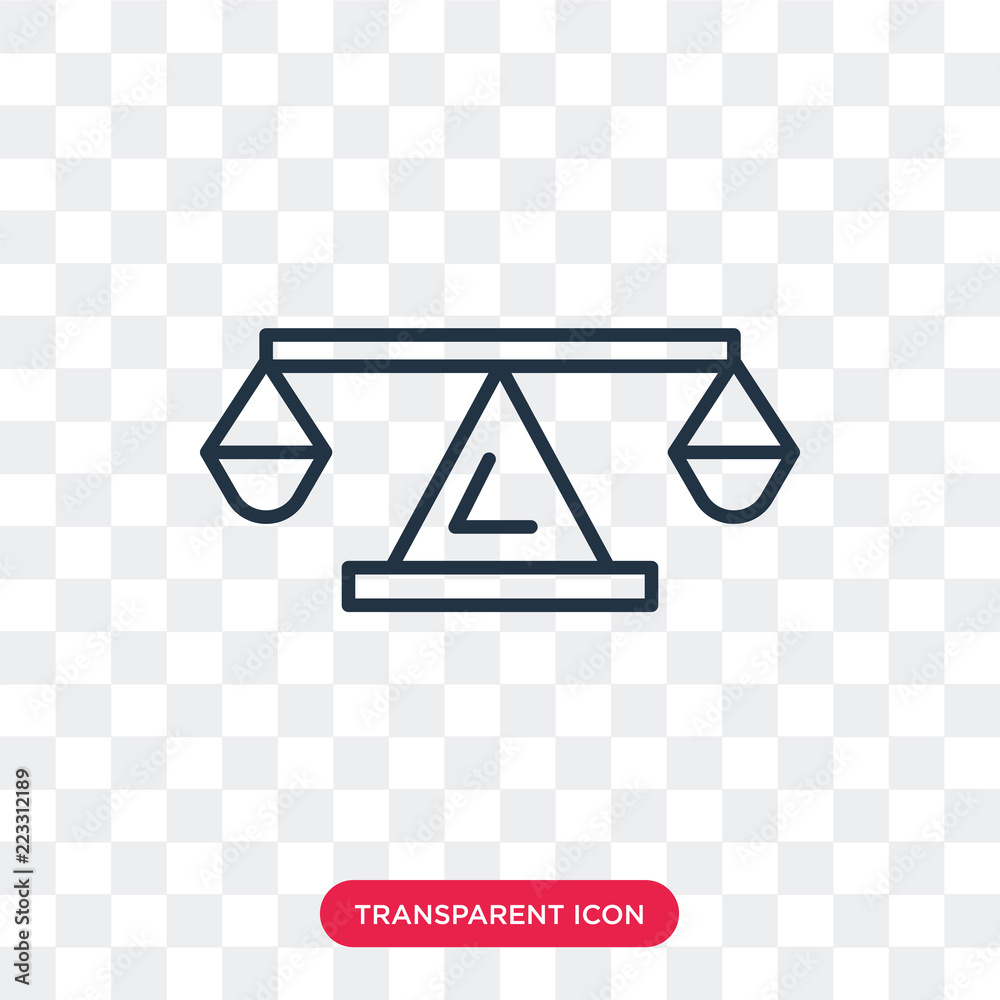 Balance vector icon isolated on transparent background, Balance logo ...