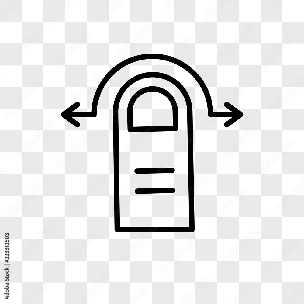 Swipe vector icon isolated on transparent background, Swipe logo design ...