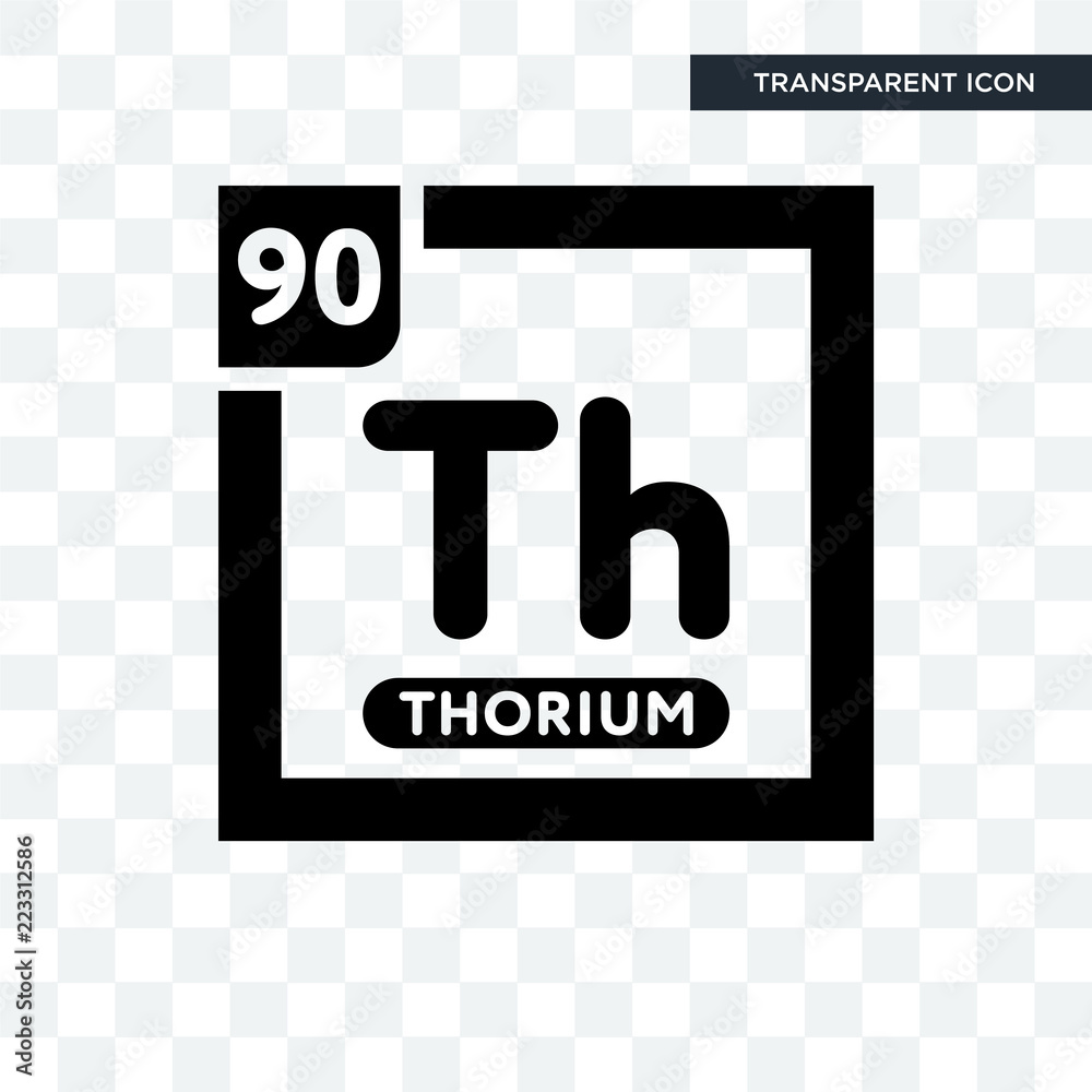 Vecteur Stock thorium vector icon isolated on transparent background ...