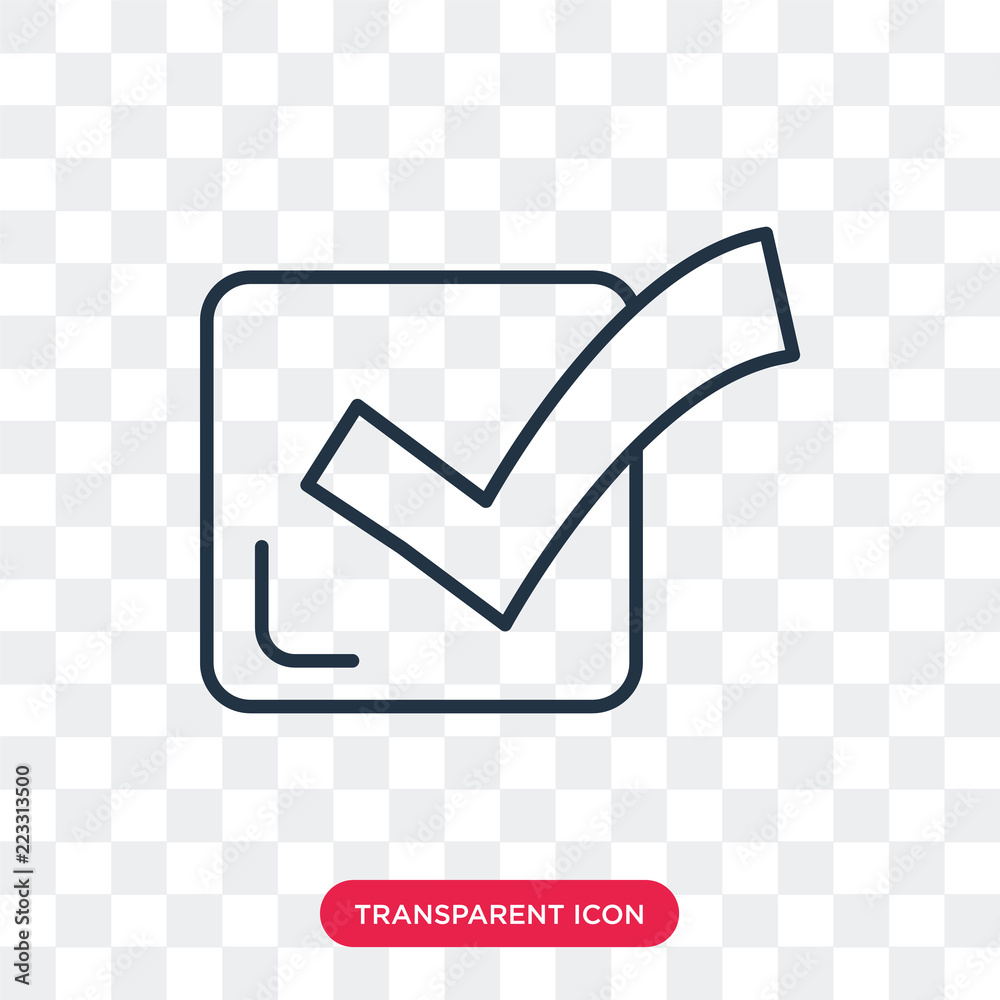 Check Mark vector icon isolated on transparent background, Check Mark logo design Stock ...