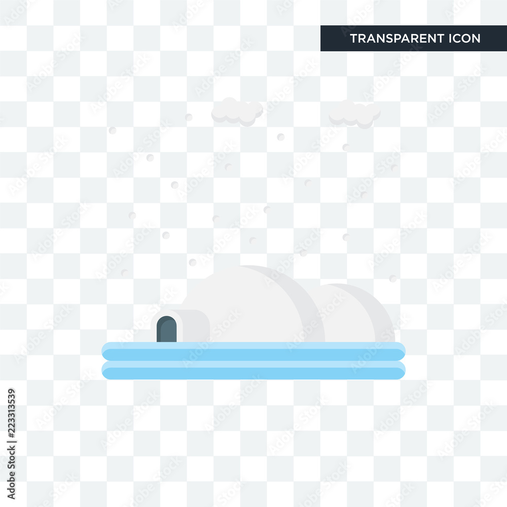Igloo vector icon isolated on transparent background, Igloo logo design ...