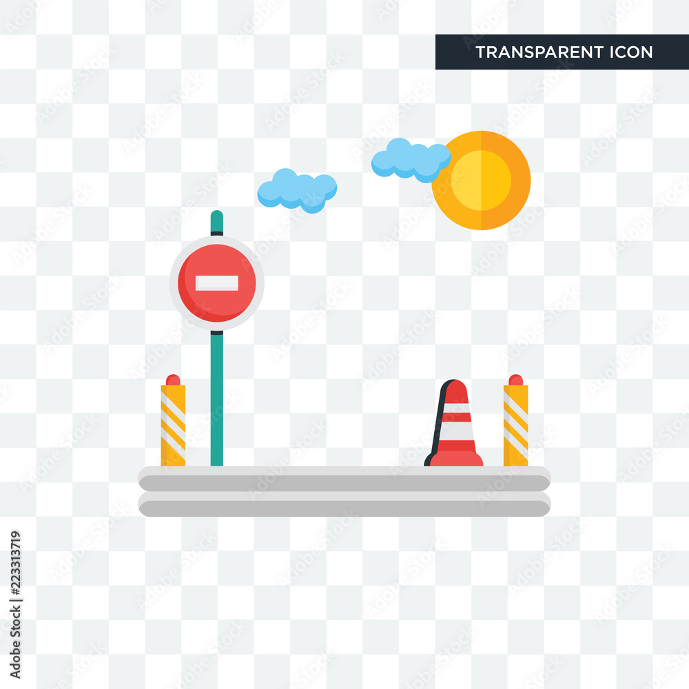 Road vector icon isolated on transparent background, Road logo design ...