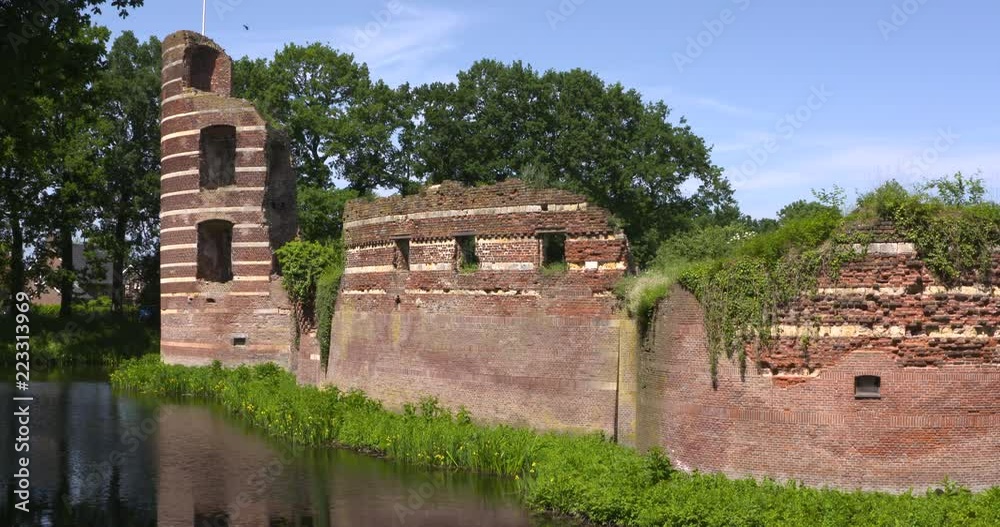 Ruins of Batenburg Castle, locally known as Kasteel Batenburg, a ...