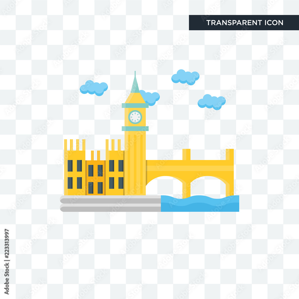 London vector icon isolated on transparent background, London logo ...