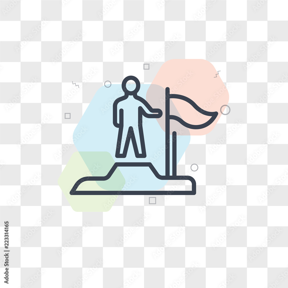 Overcome vector icon isolated on transparent background, Overcome logo ...