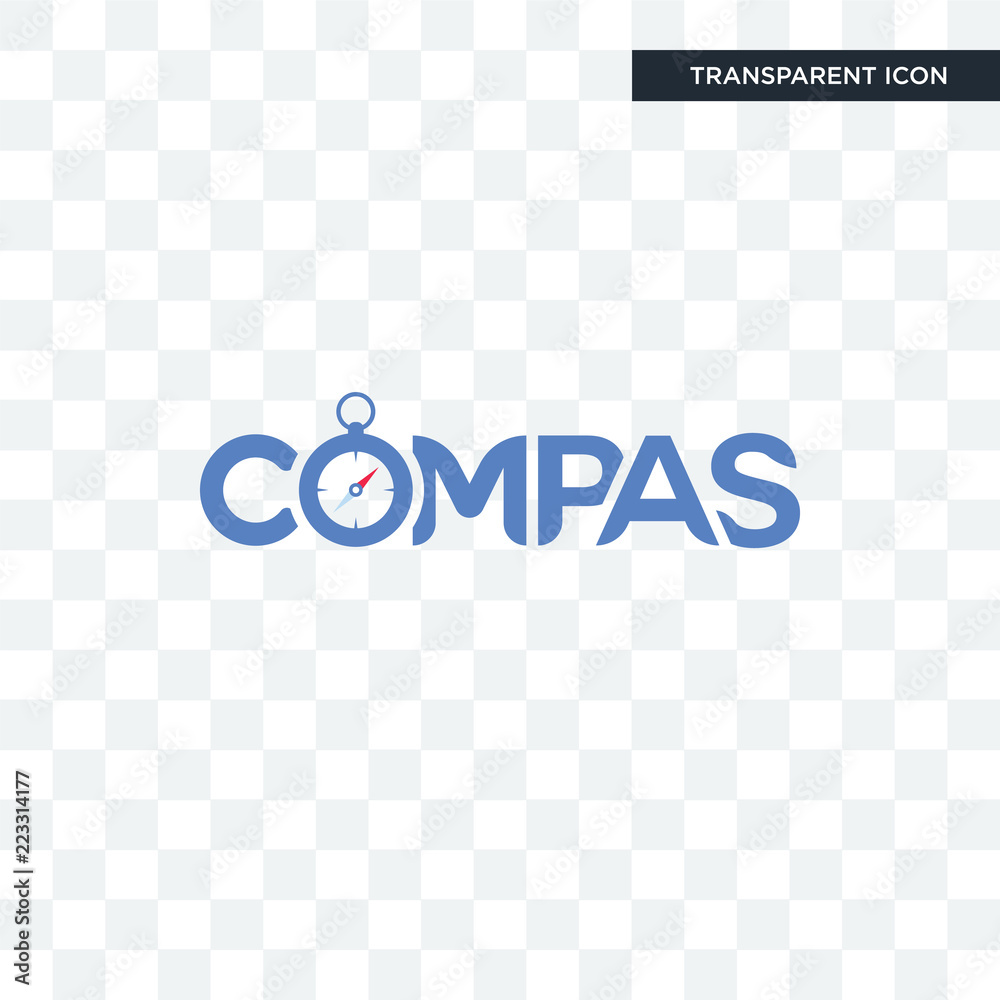 compas vector icon isolated on transparent background, compas logo ...