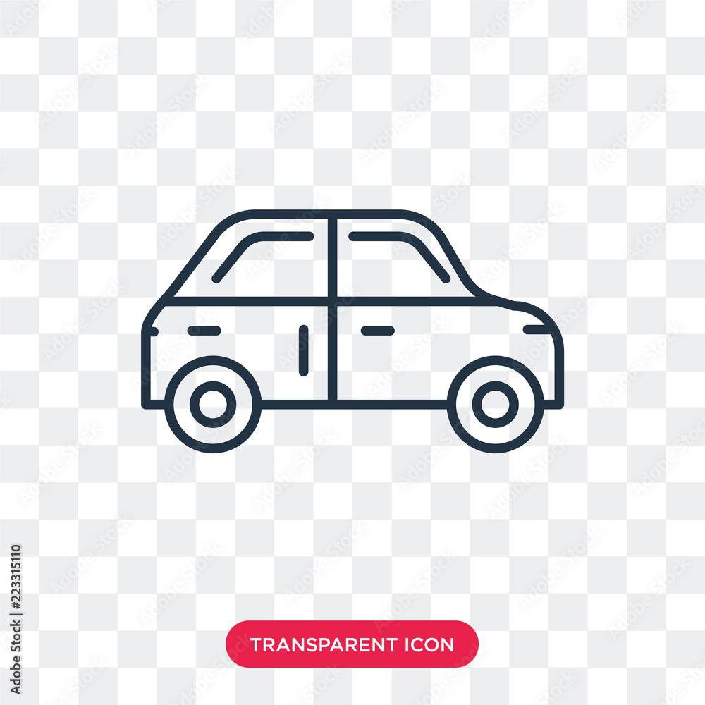 Car vector icon isolated on transparent background, Car logo design ...