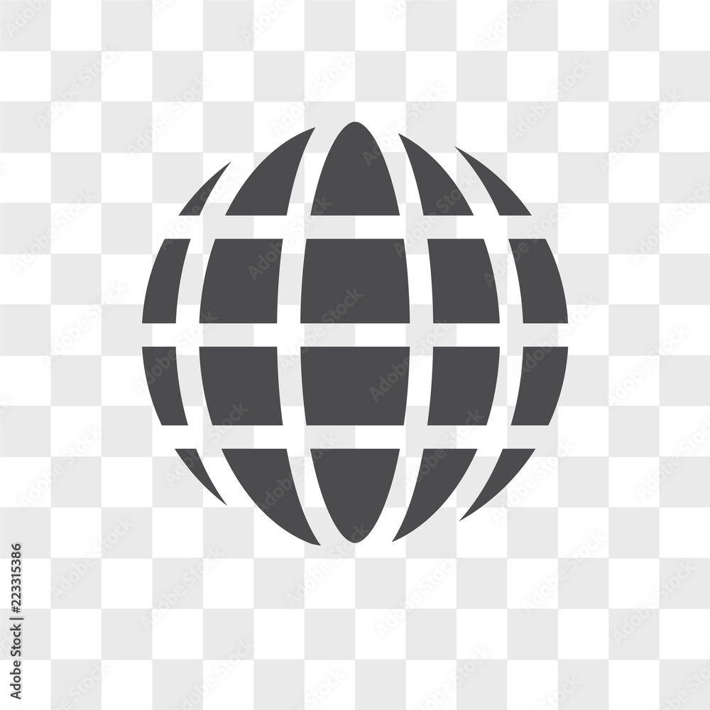 World vector icon isolated on transparent background, World logo design ...