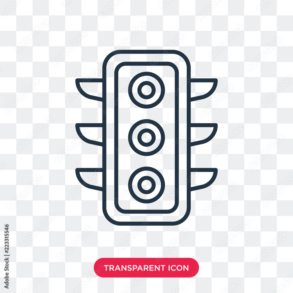 Traffic light vector icon isolated on transparent background, Traffic ...