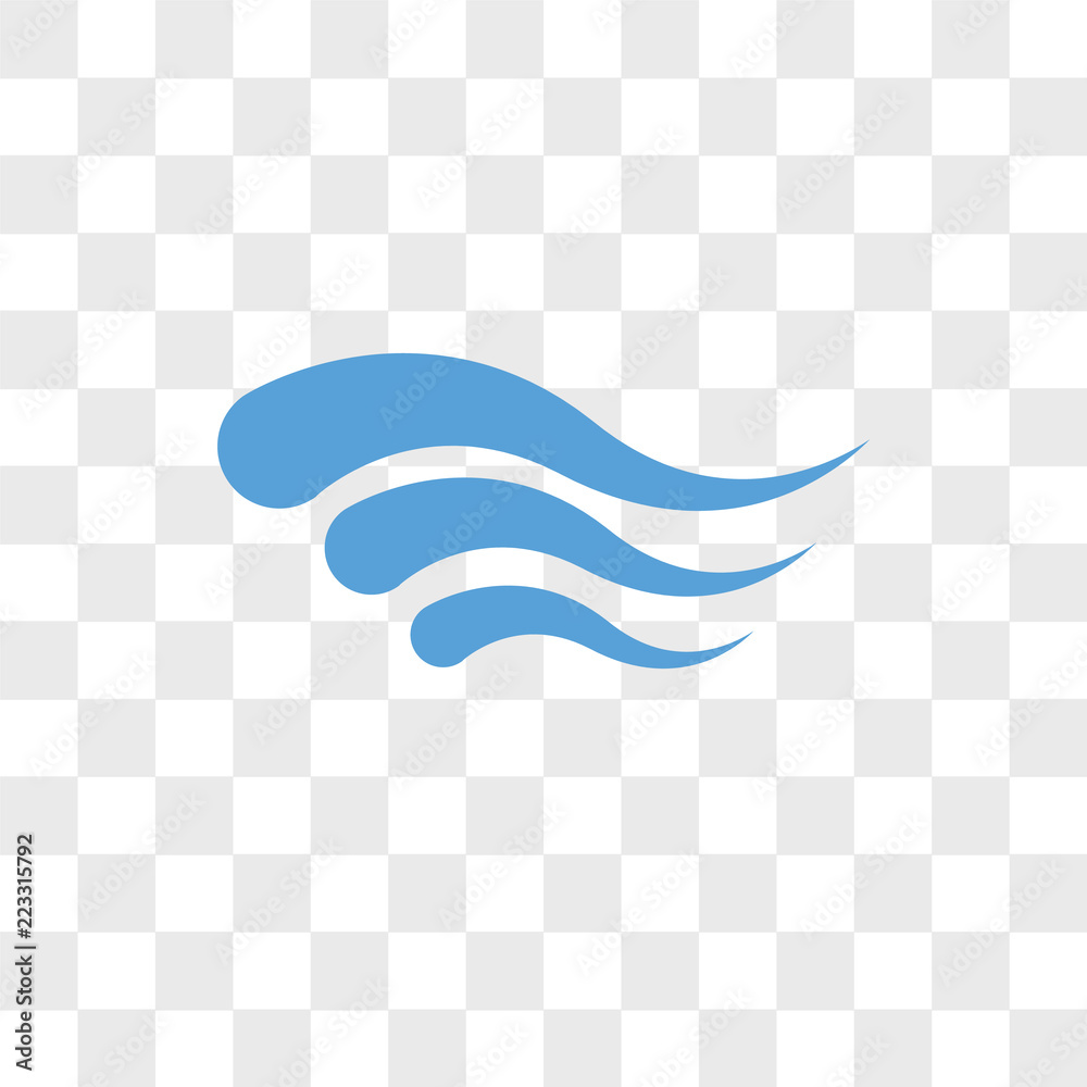 Wave vector icon isolated on transparent background, Wave logo design ...