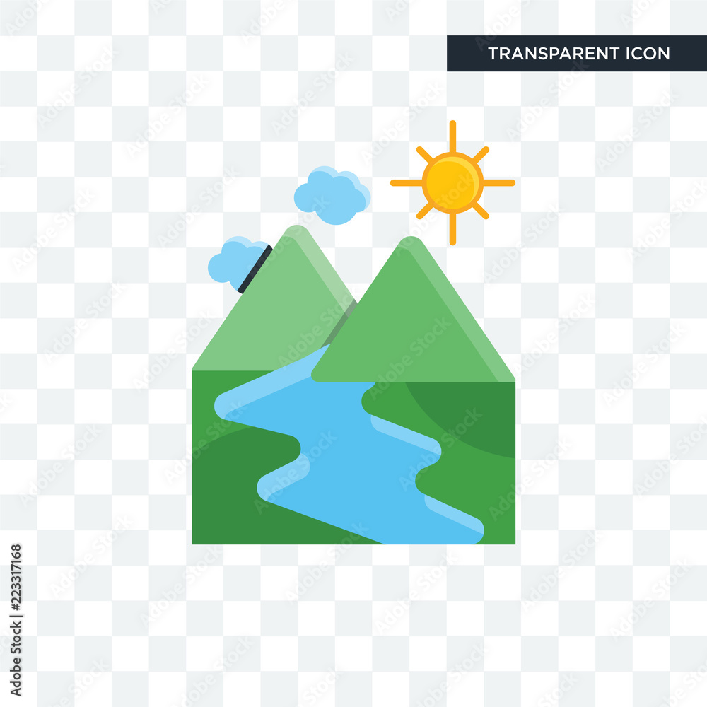 River vector icon isolated on transparent background, River logo design ...