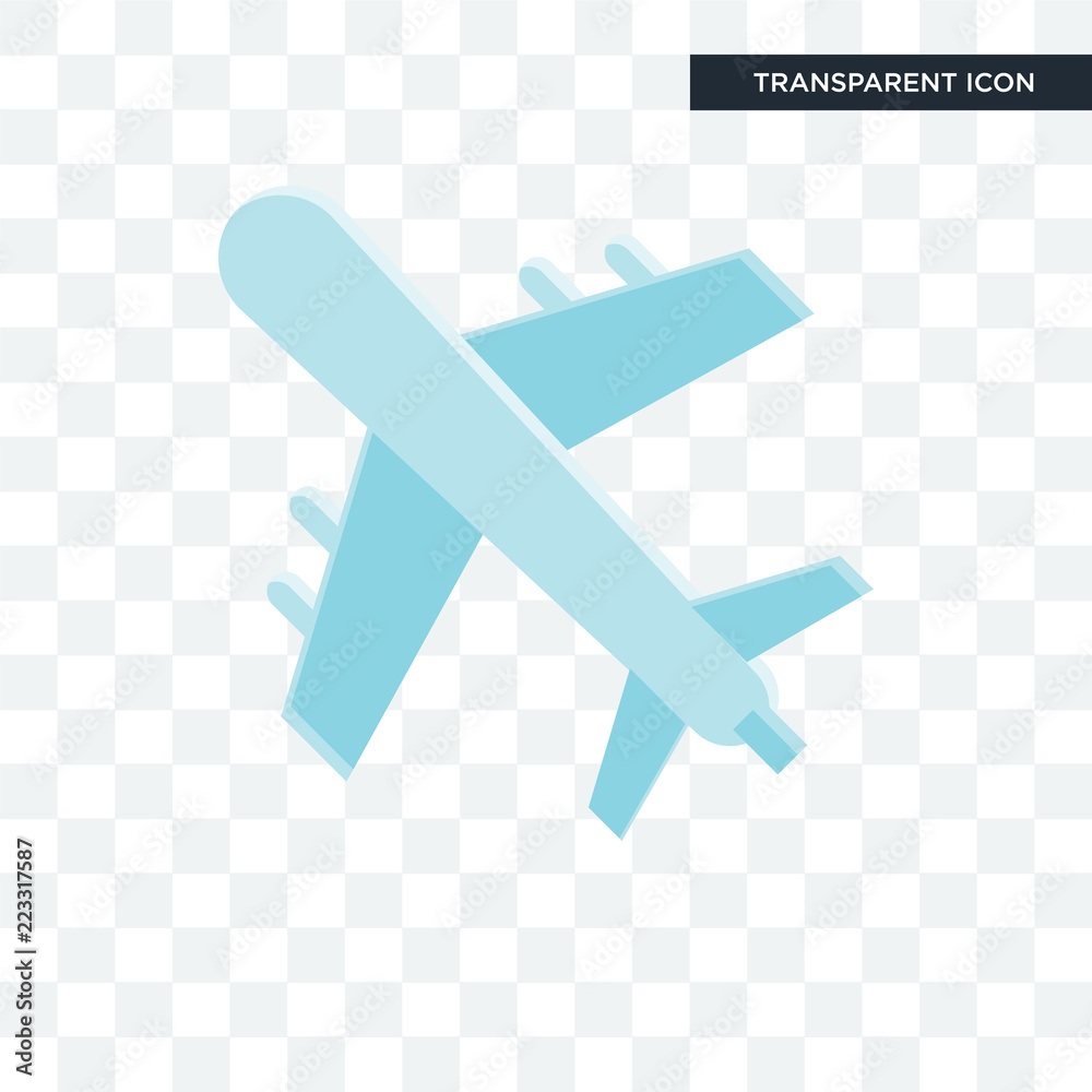 Plane vector icon isolated on transparent background, Plane logo design ...