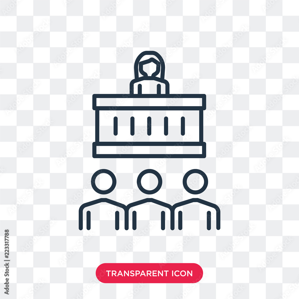 Conference vector icon isolated on transparent background, Conference ...