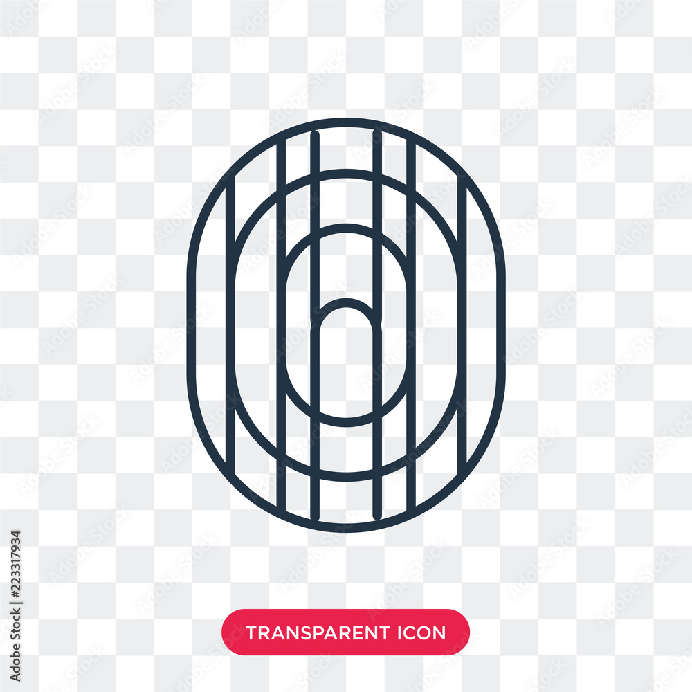 Fingerprint vector icon isolated on transparent background, Fingerprint ...