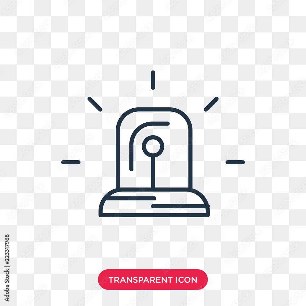 Siren vector icon isolated on transparent background, Siren logo design ...